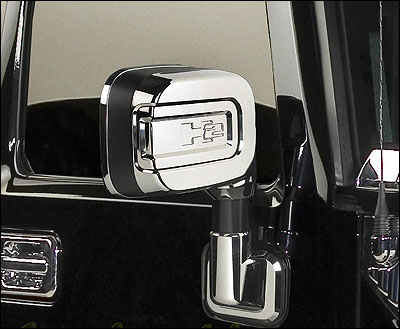 HPC HUMMER H2 2006 & UP CHROME ABS MIRROR COVERS: Hummer Parts Club
