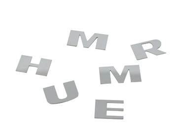 ZMAG Hummer H2 Stainless Steel Rear Bumper Letters: Hummer Parts Club