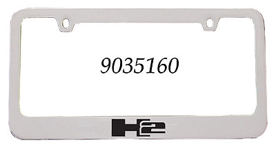 Elite Chrome Hummer H2 Logo License Plate Frame: Hummer Parts Club