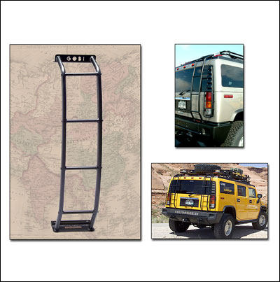 GOBI H2 Stealth Driver side rear door ladder.: Hummer Parts Club