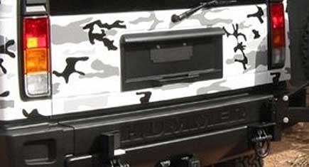 HUMMER H2 Black License Plate Hatch Handle and Pocket - Rear ...