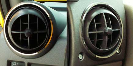 HPW Hummer H2 Stainless Steel Front A/C Vent Rings 2PC: Hummer Parts Club