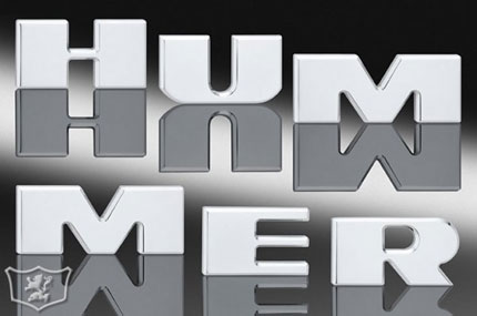 DefenderWorx Hummer H2 Billet Chrome Rear Bumper Letters: Hummer Parts Club