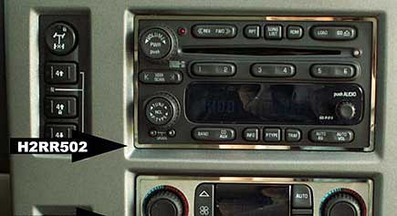 HPW Hummer H2 Radio Surround Ring Polished: Hummer Parts Club