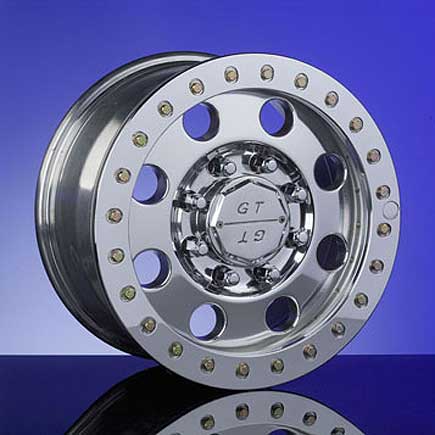 Cepek G.T. Hummer H1 17" x 8.5" Polished Simulated Beadlock Wheel ...