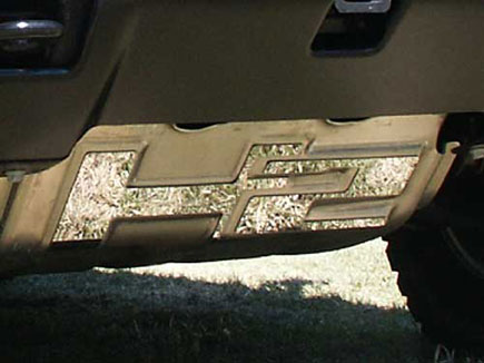HPW Hummer H2 & SUT Stainless Steel Front Skid Plate Emblem Accent Set ...