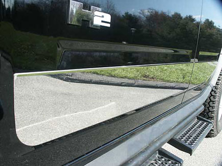 HPW Hummer H2 & SUT 4 Piece Stainless Steel Rocker Panel Trim: Hummer ...
