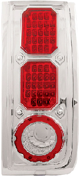 Hummer H2 Crystal Clear LED Chrome Tail lights for 03-UP: Hummer Parts Club