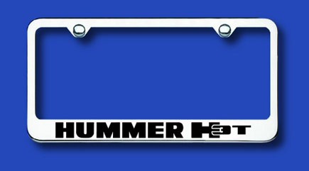 Hummer H3T Logo License Plate Frame (Chrome): Hummer Parts Club