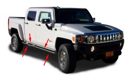 Hummer H3 RKR Step System by N-Fab: Hummer Parts Club