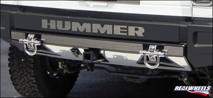 Real Wheels Hummer H2 Stainless Steel Rear Lower Bumper Overlay Kit per ...