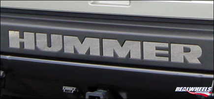Real Wheels Hummer H2 Stainless Steel Rear Bumper Letter Inserts per ...
