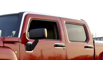 Real Wheels Stainless Steel Hummer H3T Top Side Trim: Hummer Parts Club