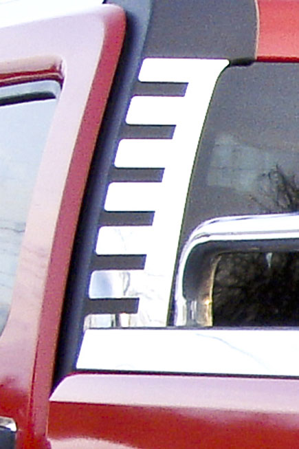 Real Wheels Stainless Steel Hummer H3T Rear Upper Louver Set: Hummer ...