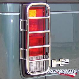 Real Wheels Stainless Steel Hummer H2 SUT Rear Taillight Guards per ...