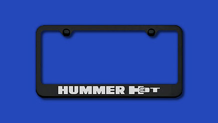 Hummer H3T Logo License Plate Frame (Black): Hummer Parts Club