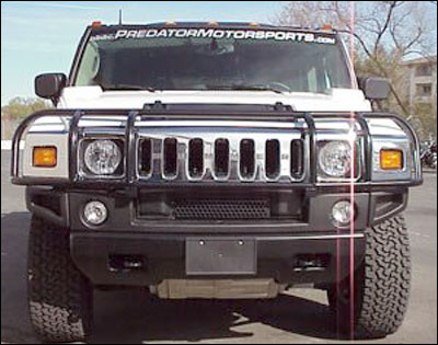 Predator Motorsports Hummer H2 Black Heavy Duty Brush Guard: Hummer ...