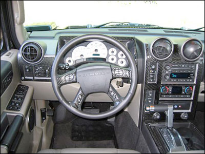 Predator Motorsports Hummer H2- 28 Piece Dash Kit in Carbon Fiber ...