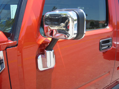 HPC 2003 TO 2005 H2/SUT CHROME ABS MIRROR COVER KIT: Hummer Parts Club
